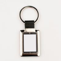 China Sublimation Rotary Keychain Business Gift Custom Logo Double Sided Sublimation Keychain Blanks Metal Keyring Blanks for sale