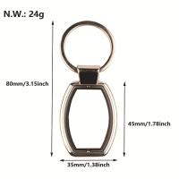 China Sublimation Rotary Keychain Business Gift Custom Logo Double Sided Sublimation Keychain Blanks Metal Keyring Blanks for sale