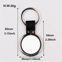 China Sublimation Rotary Keychain Business Gift Custom Logo Double Sided Sublimation Keychain Blanks Metal Keyring Blanks for sale