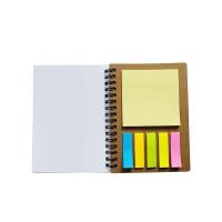 China Blank A5 PET Cover Spiral Coil Notebook Sublimation Blank Notebook With Color Sticky Note Pad for sale