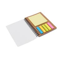 China Blank A5 PET Cover Spiral Coil Notebook Sublimation Blank Notebook With Color Sticky Note Pad for sale
