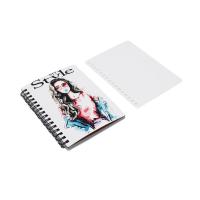 China Blank A5 PET Cover Spiral Coil Notebook Sublimation Blank Notebook With Color Sticky Note Pad for sale
