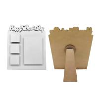 China Printable Eco-Friendly MDF Sublimation Photo Frame With Stand For Mothers Day And Fathers Day Gift for sale