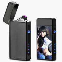 China Sublimation USB Lighter With Aluminum Sheet Custom Rechargeable Lighter for sale
