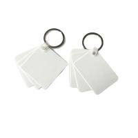 China Double-Sided Printing Sublimation Blank Plastic PET Keychain Pendant Three Pieces In One Set for sale