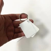 China Double-Sided Printing Sublimation Blank Plastic PET Keychain Pendant Three Pieces In One Set for sale