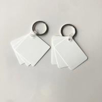 China Double-Sided Printing Sublimation Blank Plastic PET Keychain Pendant Three Pieces In One Set for sale