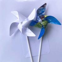 China Four Corner Paper And PET Film Sublimation Pinwheel Children'S Pinwheel Toy for sale