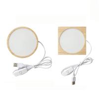 China Warm White LED Base Sublimation PET Blanks LED Night Light For Heat Press for sale