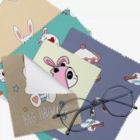 China Custom Logo Sublimation Microfiber Blank Lens Cloth Sublimation Glasses Cleaning Cloth for sale