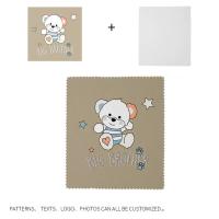 China Custom Logo Sublimation Microfiber Blank Lens Cloth Sublimation Glasses Cleaning Cloth for sale