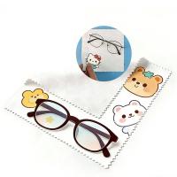 China Custom Logo Sublimation Microfiber Blank Lens Cloth Sublimation Glasses Cleaning Cloth for sale