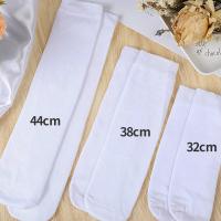 China Dye Sublimated Socks Mid-Calf White Polyester Socks For Sublimation for sale