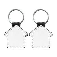 China Personalized Sublimation Blank Leather Keychain Pendant for sale