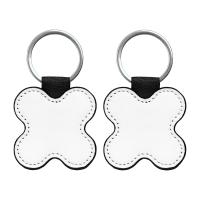 China Personalized Sublimation Blank Leather Keychain Pendant for sale