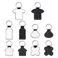 China Personalized Sublimation Blank Leather Keychain Pendant for sale