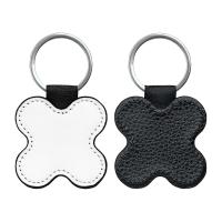 China Personalized Sublimation Blank Leather Keychain Pendant for sale
