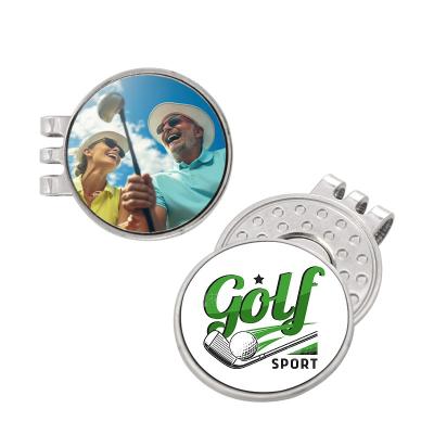 China Sublimation Blank Golf Hat Clip Magnetic Ball Marker Personalized Golf Gifts for sale