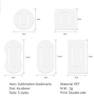 China Double-Sided Blank Sublimation PET Bookmark Custom Plastic Bookmarks for sale