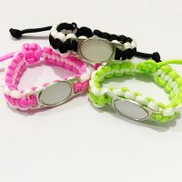 China Sublimation KPOP Group Woven Bracelet Diy Custom Anime-Themed Crystal Inlaid Colorful Adjustable Wristband for sale