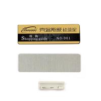 China Coated Sublimation Aluminum Name Tag Custom Print Name Badge Pin Clips for sale