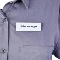 China Coated Sublimation Aluminum Name Tag Custom Print Name Badge Pin Clips for sale