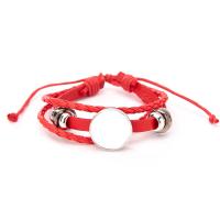 China Valentine's Gift Jewelry Leather Cuff Bracelet Handmade Jewelry Men and Women Sublimation Leather Bracelet for sale