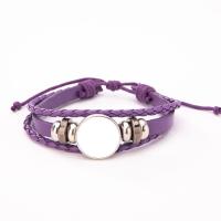 China Valentine's Gift Jewelry Leather Cuff Bracelet Handmade Jewelry Men and Women Sublimation Leather Bracelet for sale