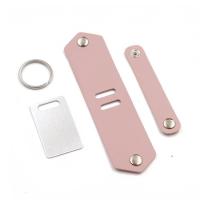China Custom Leather Key Chain Sublimation Metal Keychain With Printable Aluminum Sheet for sale