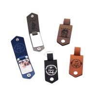China Custom Leather Key Chain Sublimation Metal Keychain With Printable Aluminum Sheet for sale