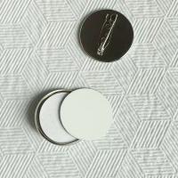 China Blank Sublimation Badge With Pin For DIY Patterns Pin Badge Metal Name Tag Accessories for sale