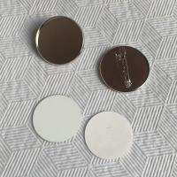 China Blank Sublimation Badge With Pin For DIY Patterns Pin Badge Metal Name Tag Accessories for sale