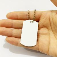 China Personalized Blank Stainless Steel ID Metal Dog Tags Name Tag Sublimation Dog Tag Blanks for sale