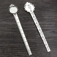 China Sublimation Ruler Bookmark Base Tray Cabochon Base Blanks Settings And Glass Cabochon Cameo DIY Jewelry Making Accessories for sale