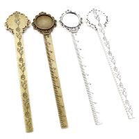 China Sublimation Ruler Bookmark Base Tray Cabochon Base Blanks Settings And Glass Cabochon Cameo DIY Jewelry Making Accessories for sale