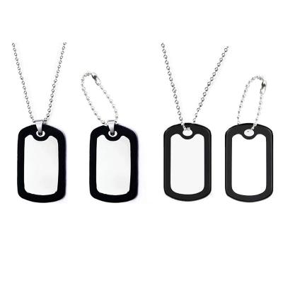 China Personalized Blank Stainless Steel ID Metal Dog Tags Name Tag Sublimation Dog Tag Blanks for sale