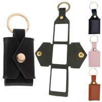 China Personalized Photo Keyring Foldable Sublimation Leather Keychain Photo Album with Three Printable Aluminum Sheet for sale