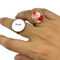 China Blank Round Sublimation Ring Jewelry With Printable Aluminum Sheet for sale