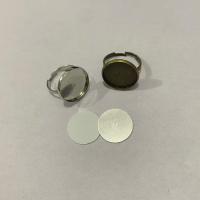 China Blank Round Sublimation Ring Jewelry With Printable Aluminum Sheet for sale