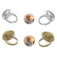 China Blank Round Sublimation Ring Jewelry With Printable Aluminum Sheet for sale