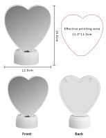China Heart Shape Sublimation Magic Mirror Blanks Photo Frame Small Sublimation Light Magic Mirror Photo Frame Led for sale