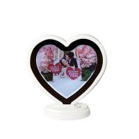 China Heart Shape Magic Mirror Sublimation Blank Photo Frame Custom Led Magic Mirror Photo Frame for sale