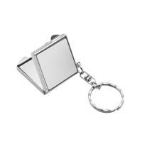 China Blank Sublimation Keychain Mirror Photo Pocket Compact Mirror for sale