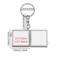 China Blank Sublimation Keychain Mirror Photo Pocket Compact Mirror for sale