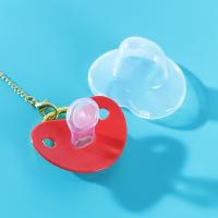 China Custom Silicone Infant Nipple Luxury Baby Bling Blank Sublimation Pacifiers Clips for sale