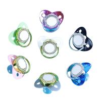 China Custom Silicone Infant Nipple Luxury Baby Bling Blank Sublimation Pacifiers Clips for sale