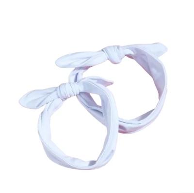 China Custom Soft White Sublimation Infant Headbands Hair Bows Fashion Women Headbands for sale