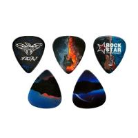 China Custom Guitar Picks Metal Sublimation Musical Instrument Picks Guzheng Picks DIY Gift for sale