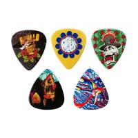 China Custom Guitar Picks Metal Sublimation Musical Instrument Picks Guzheng Picks DIY Gift for sale