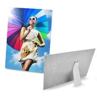 China Diy Sublimation Metal Photo Frame With Printable Metal Stand Custom Aluminium Picture Frames for sale